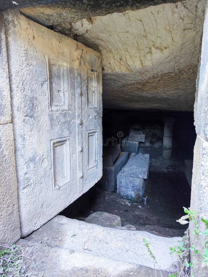 The Roman Graves of Umm Qais (Gadara) on Jordan Stock Image - Image of ...