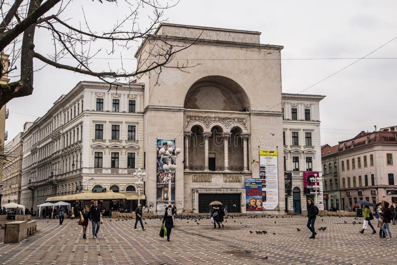 The National Theatre, Timisoara, Romania. Editorial Stock Photo - Image ...