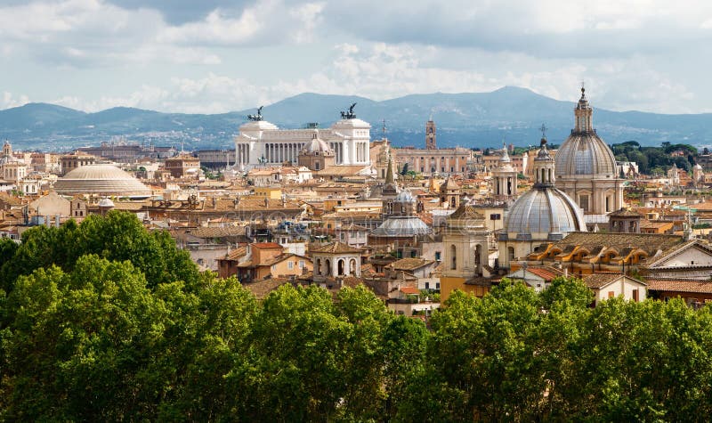 View of Rome cityscape stock image. Image of landscape - 27760519