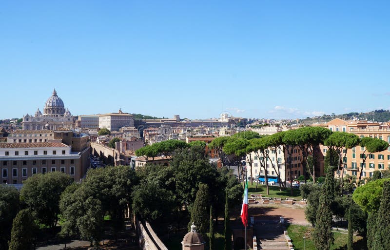 View of Rome from a hill stock photo. Image of city - 183100722