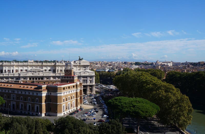 View of Rome from a hill stock photo. Image of architecture - 183100844