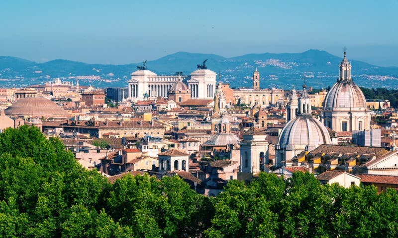 View of Rome stock photo. Image of rome, famous, mountain - 48311142