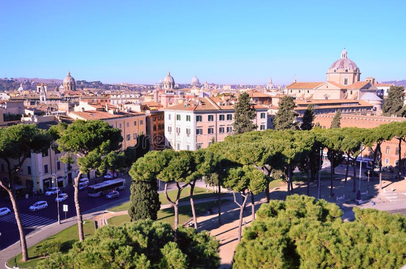 View of Rome stock photo. Image of victorian, vittoriano - 49321608