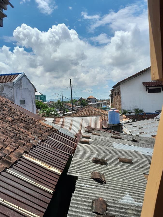 The View of the Roof of the House Looks Good Stock Image - Image of ...