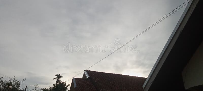 View of the Roof of the House and the Sunrise in the Morning Stock ...