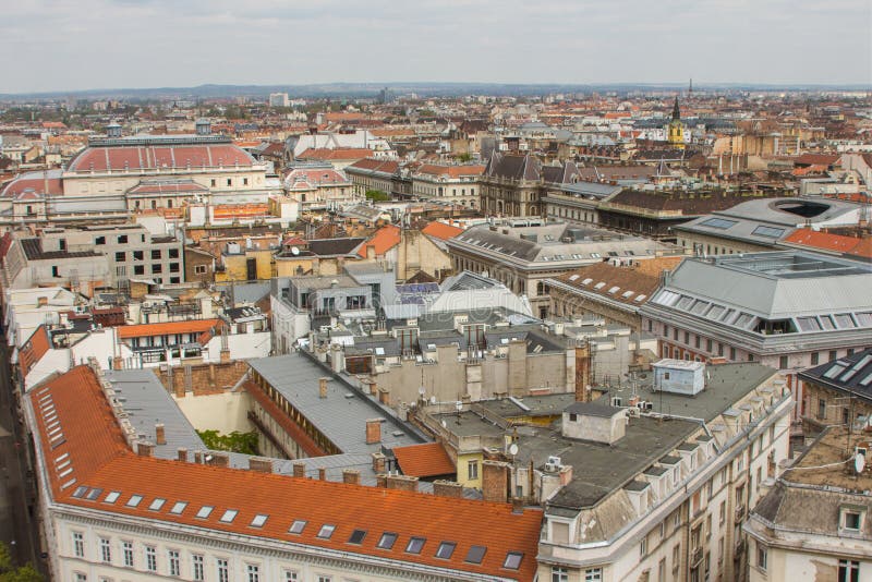 View of the Roofs of the Old Town of Budapest from a High Point ...