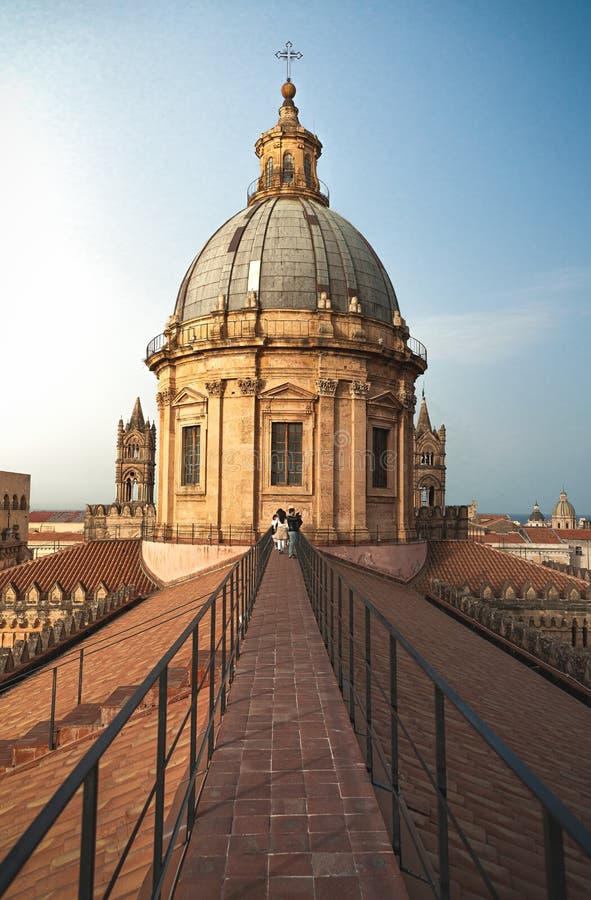 View from the Rooftop, Cathedral Stock Image - Image of lunar ...