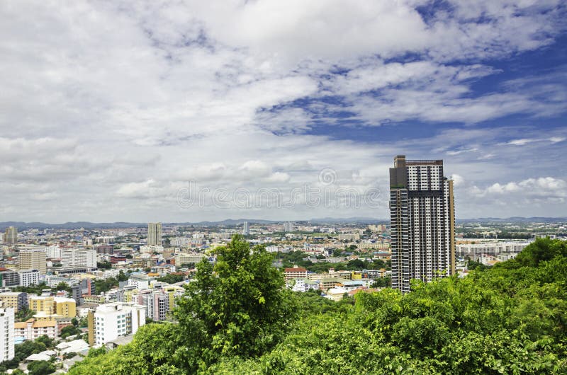 View from Rooftop in To Cityscape of Many Building Stock Image - Image ...