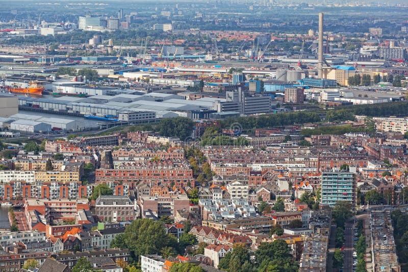 View of Rotterdam stock image. Image of netherlands, birdseye - 27491495