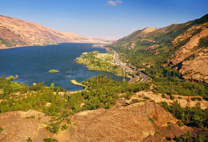 A View from Rowena Crest Overlook Stock Photo - Image of northwest ...