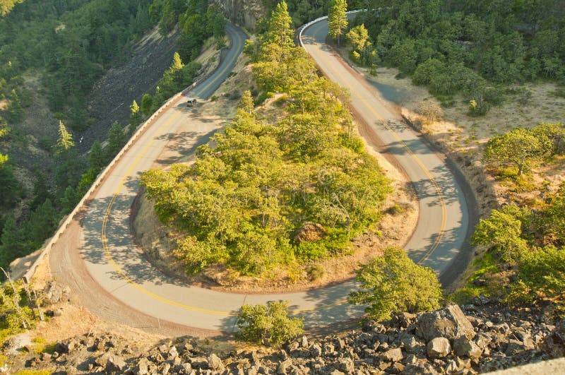 A View from Rowena Crest Overlook Stock Photo - Image of flowing ...