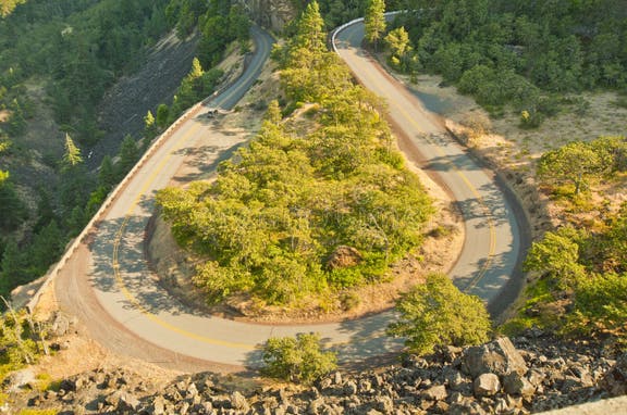 A View from Rowena Crest Overlook Stock Photo - Image of flowing ...