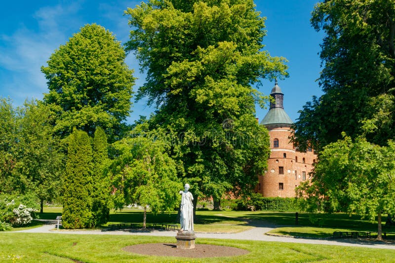 View of Royal Gripsholms Castle in Mariefred, Sweden Stock Photo ...