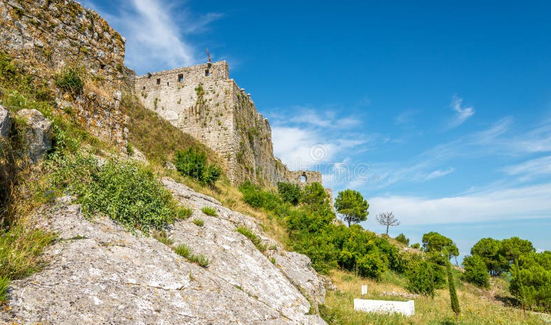 View at the Rozafa castle stock image. Image of castle - 43390965