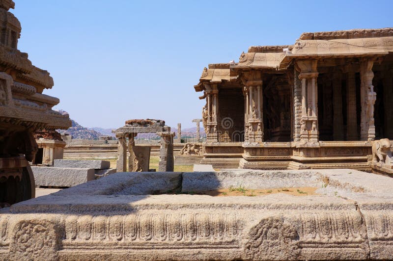 Ruins of the Vittala Temple Complex, Hampi, Karnataka, India. Stock ...