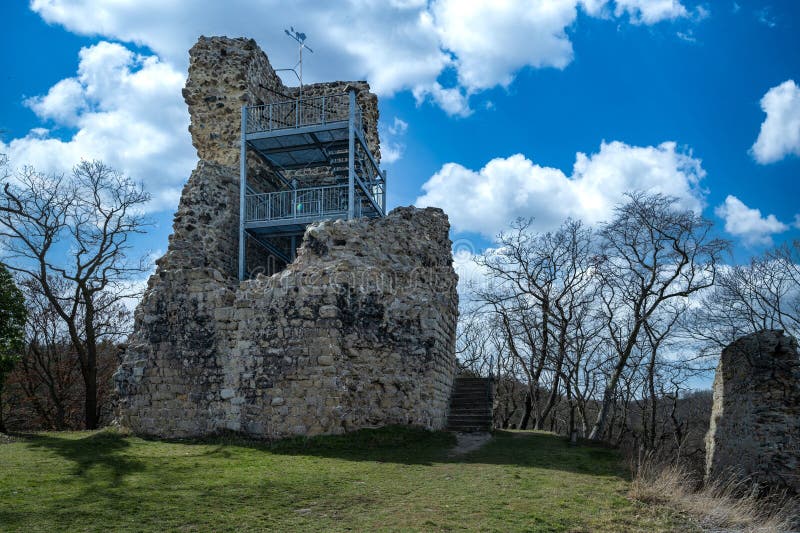 A View of the Ruins of Lauenburg Castle in the Harz Mountains Stock ...