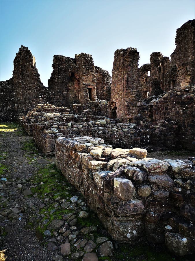 Landmarks of Cumbria - Brough Castle Ruins Stock Image - Image of ...