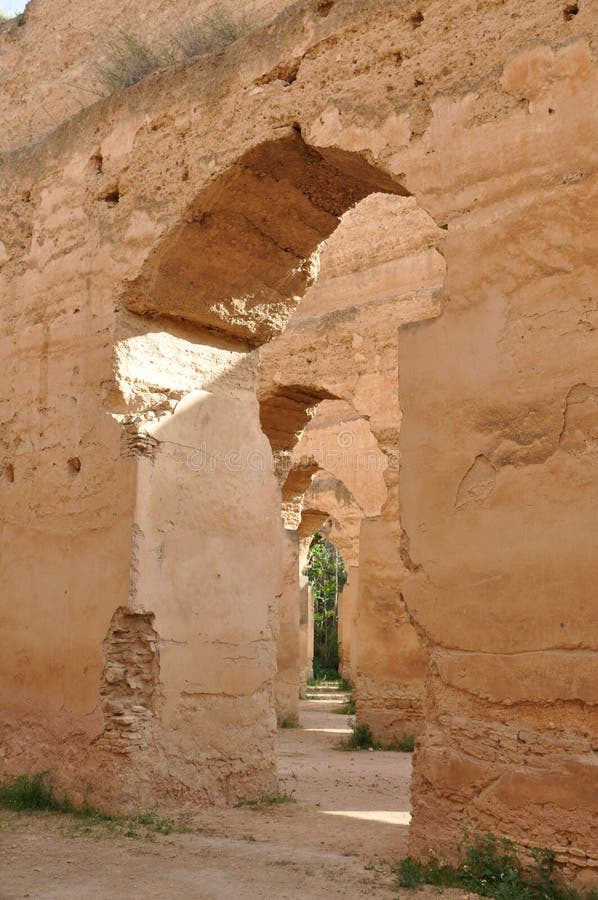 Royal Stables in Meknes, Morocco Stock Photo - Image of heri, souani ...
