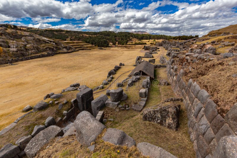 View of the Ruins of Sacsayhuaman. Cusco, Peru Stock Photo - Image of ...