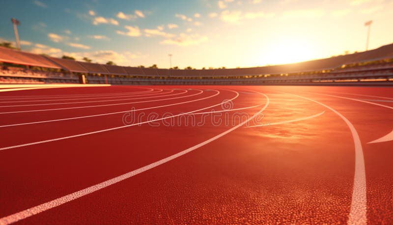 View of running track stock illustration. Illustration of line - 298325029