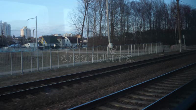 View of Russian Villages from the Train Window Stock Footage - Video of ...