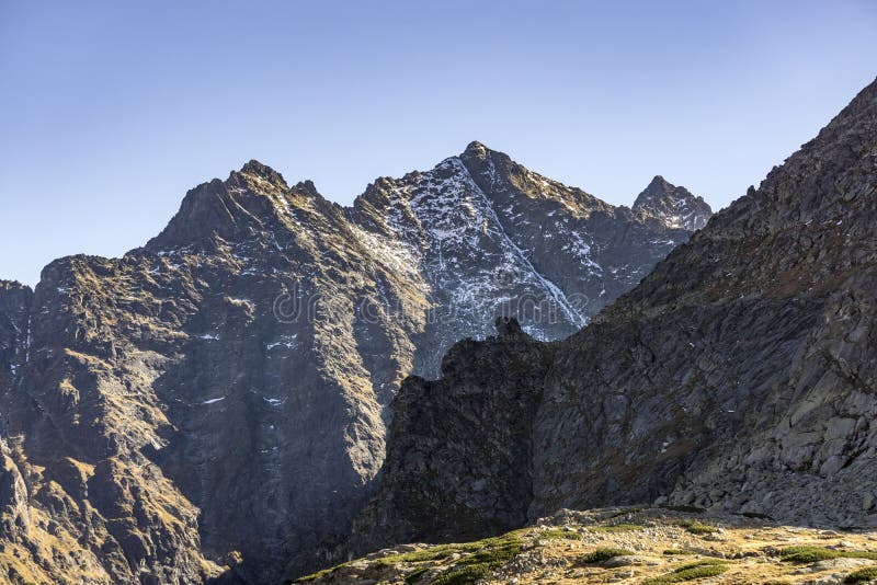 View of Rysy, the Highest Peak of Poland. High Tatra Mountains. Stock ...