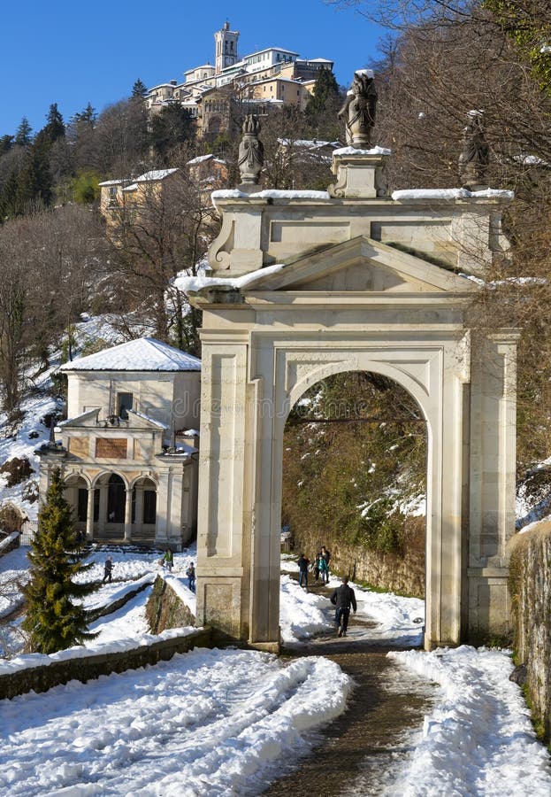Sacro Monte VA, Italy - a View of the Pilgrimage Village of Santa Maria ...