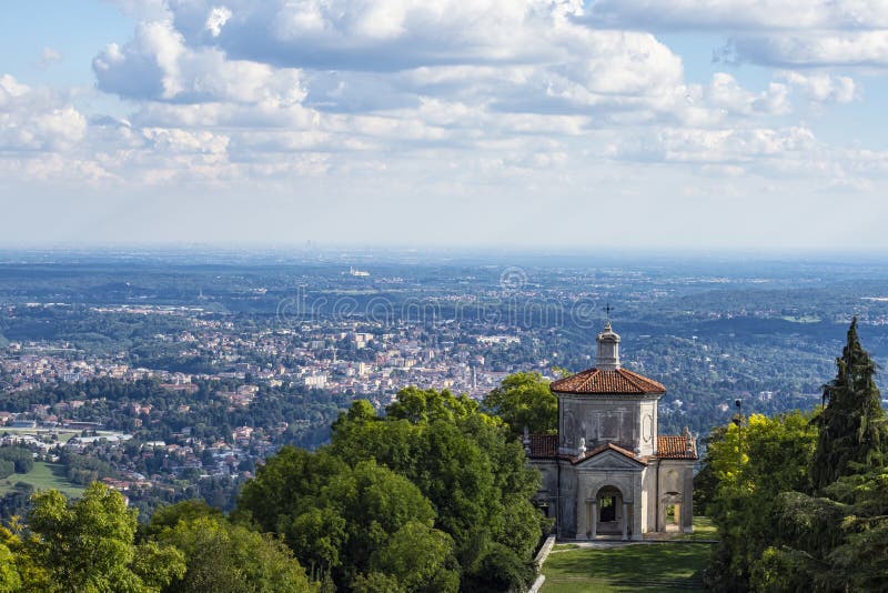 View of the Sacro Monte Pilgrimage Trail Stock Image - Image of idyllic ...