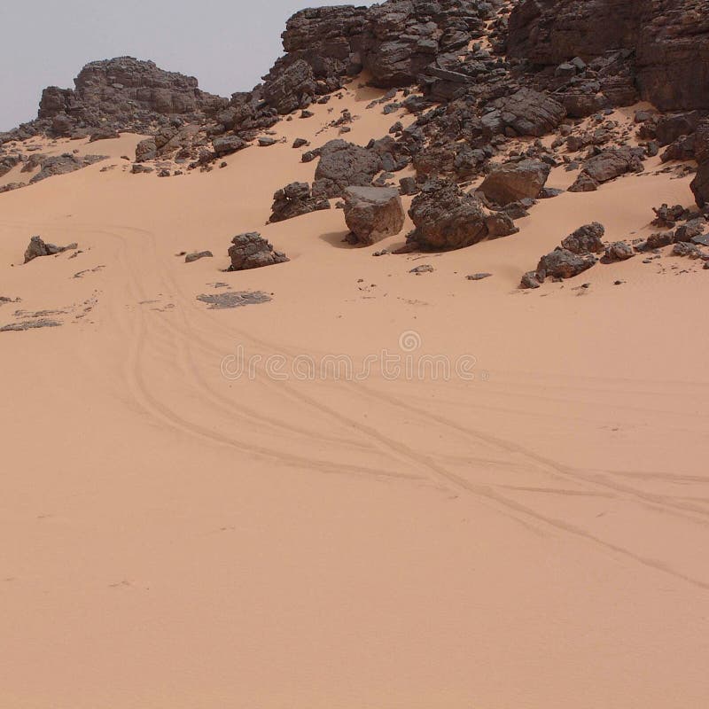 View of the Sahara desert stock photo. Image of ubari - 109493642