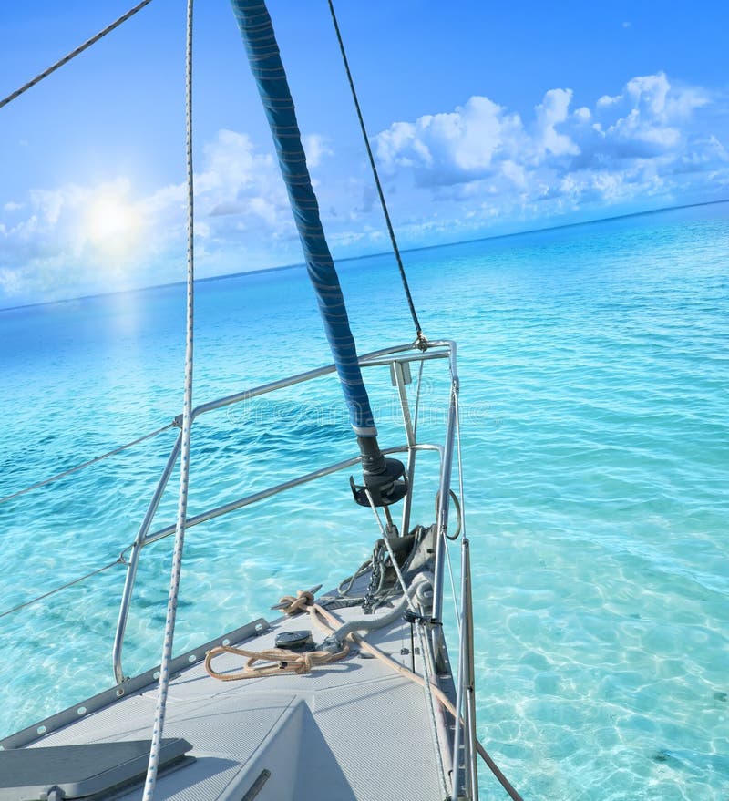 View from sailing yacht. stock photo. Image of marine - 74482796