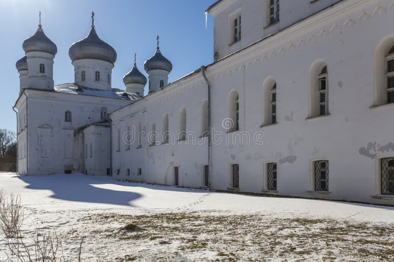 View of Saint George Monastery, Novgorod the Great Stock Photo - Image ...