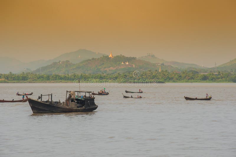 View of Salween River in Mawlamyine ,Myanmar. Editorial Stock Image ...