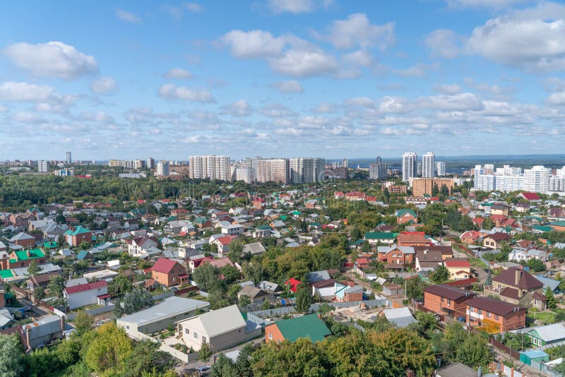 The view of Samara city stock image. Image of samara - 179658847