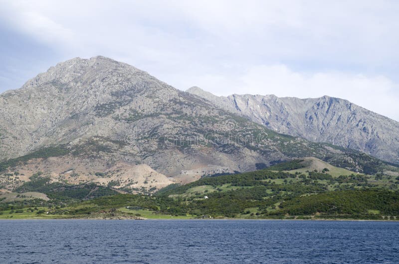 View of Samothraki Island in Greece from the Sea Stock Photo - Image of ...