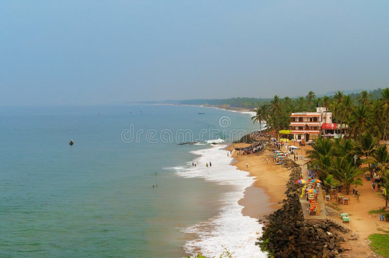 View of the Samudra Beach in Kovalam Editorial Stock Photo - Image of ...