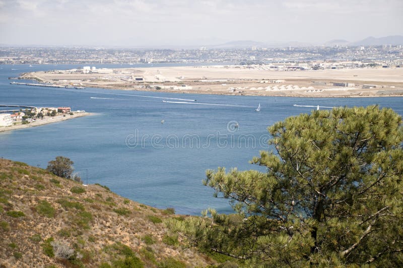 View of San Diego from Point Loma Stock Photo - Image of green, boats ...