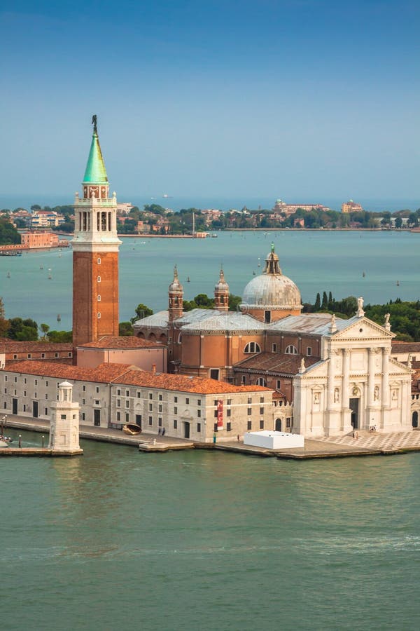 View of San Giorgio Island, Venice, Italy Stock Image - Image of blue ...