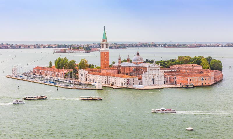 View of San Giorgio Island, Venice, Italy Stock Image - Image of ...