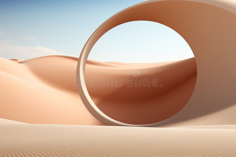 View of a Sand Arch among the Desert Sands. Generative AI Stock ...