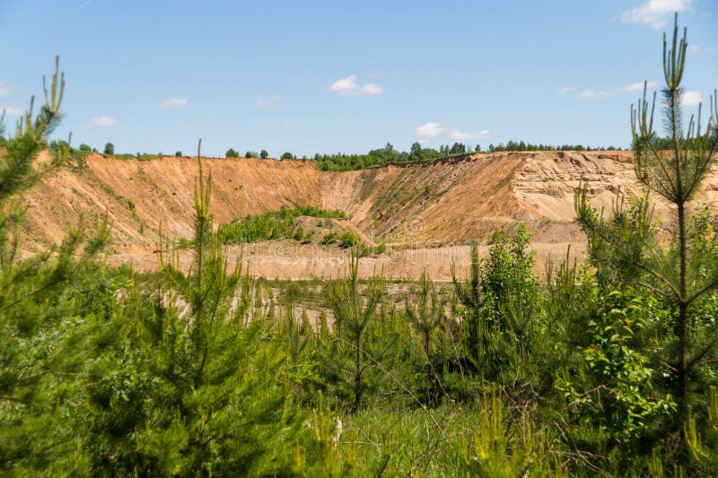 Inactive Abandoned Overgrown Sand Quarry Stock Photo - Image of nature ...
