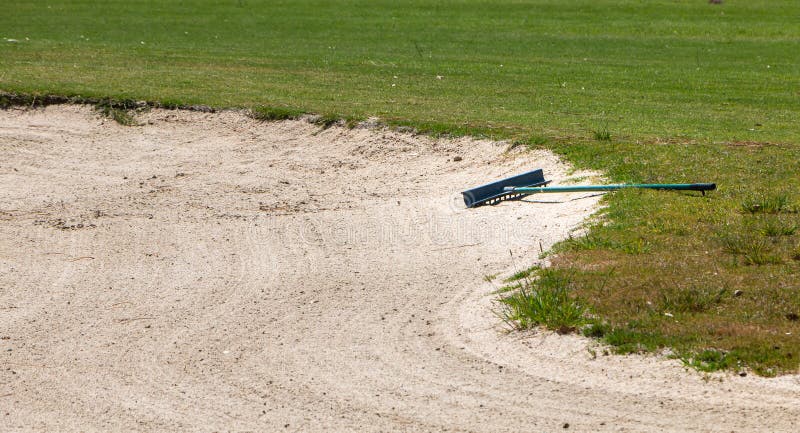 Bunker on Golf Course and Cloudy Sky Stock Image - Image of outdoor ...
