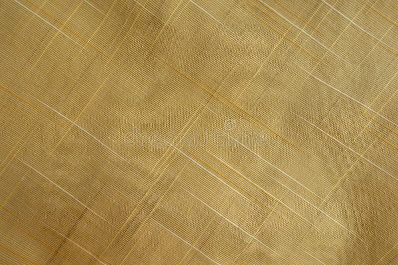 View of Sand Yellow Checkered Cotton from Above Stock Image - Image of ...
