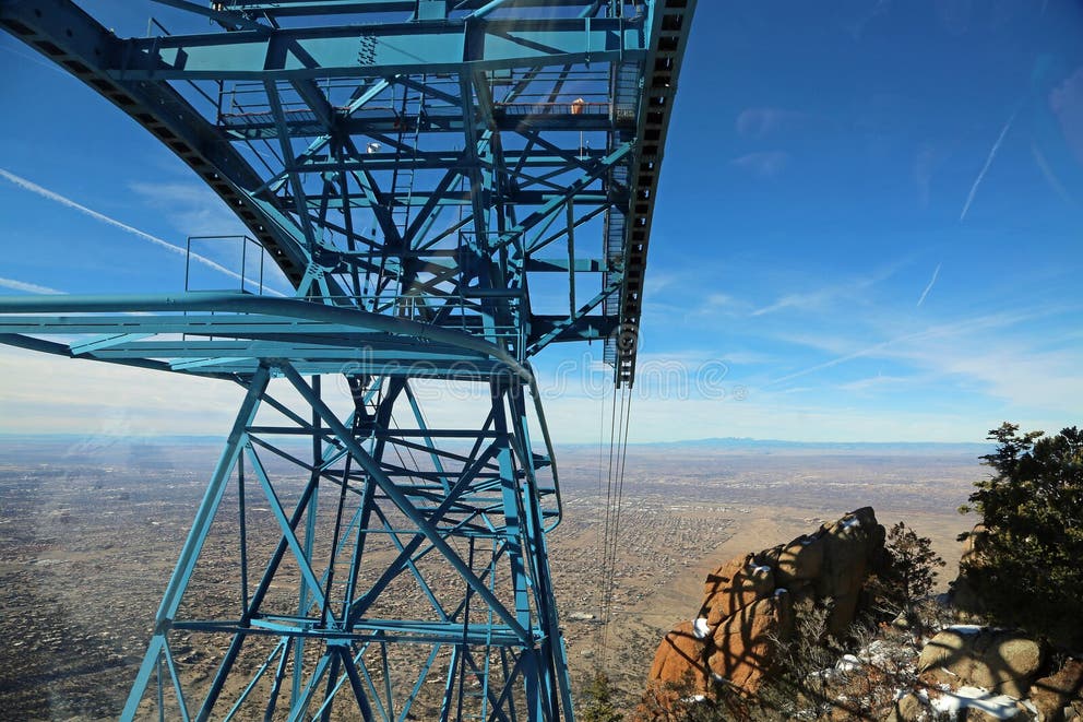 The cableway tower stock photo. Image of desert, nature - 337434832