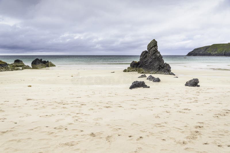 View of Sango Sands beach stock image. Image of highlands - 103027569