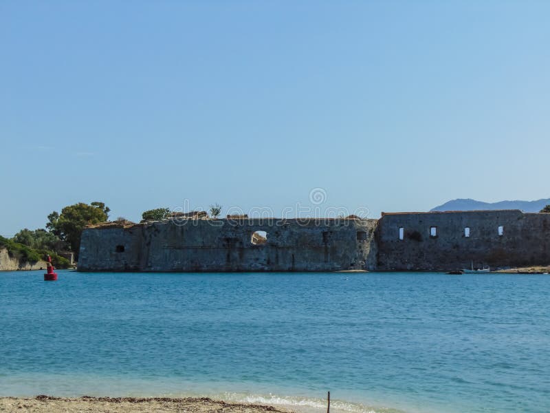 View of Santa Maura`s Castle Stock Photo - Image of light, lefkas ...