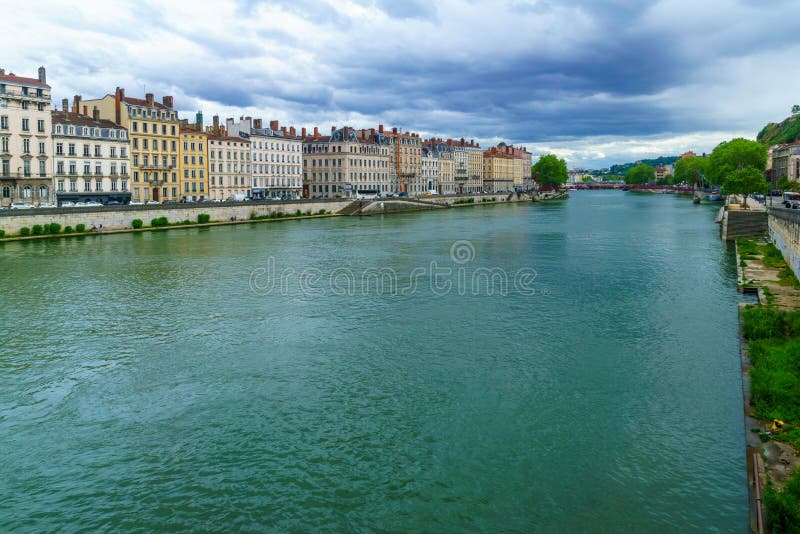 View of the Saone River, in Lyon Stock Photo - Image of travel ...