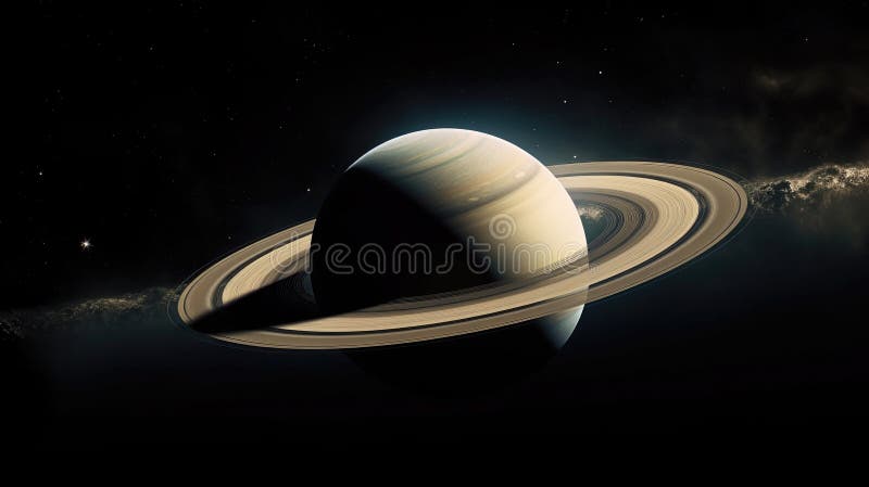 View of Saturn from Space. Cosmic Background. Generative AI. Stock ...
