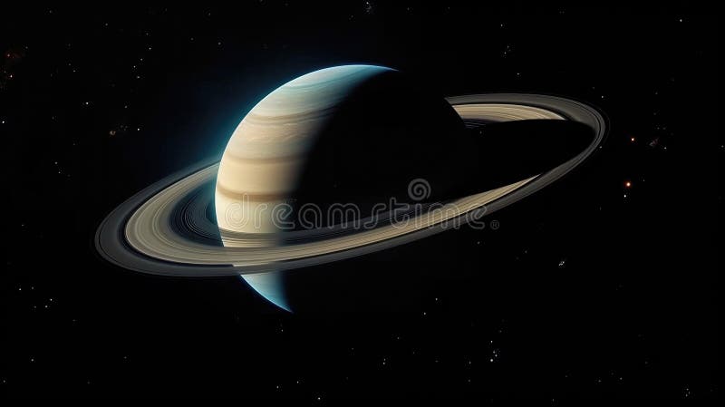 View of Saturn from Space. Cosmic Background. Generative AI. Stock ...