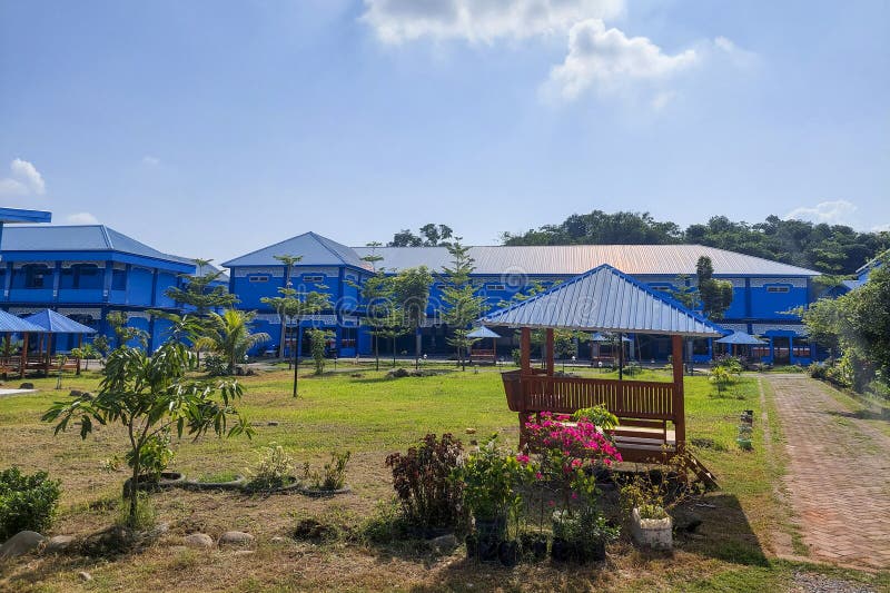 The School Garden is Decorated with Beautiful Trees and Ornamental ...
