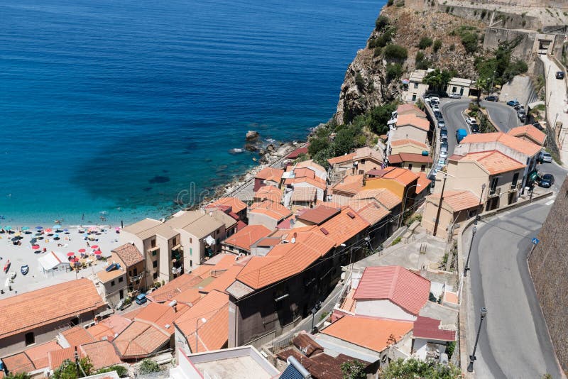 View on Scilla, Calabria, Italy. Stock Image - Image of aragonese ...